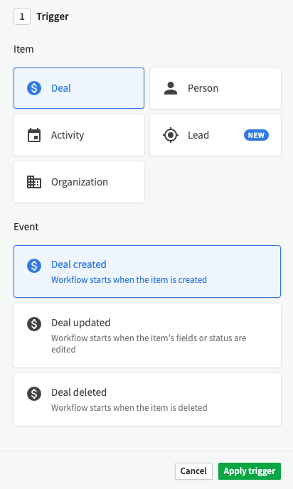 Workflow automation - Knowledge Base | Pipedrive